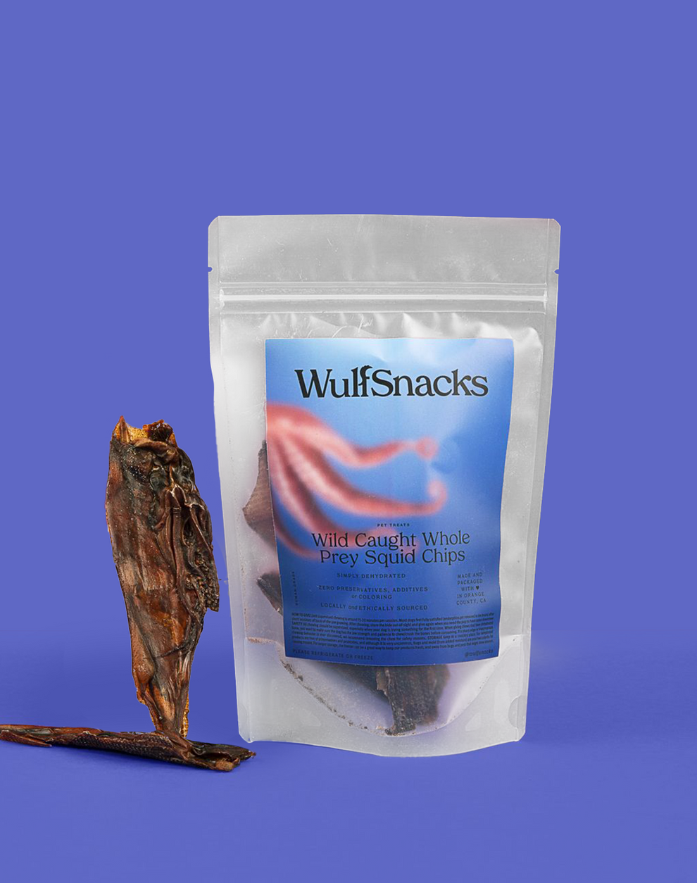 Wild Caught Whole Prey Squid Chips – Wulf Snacks